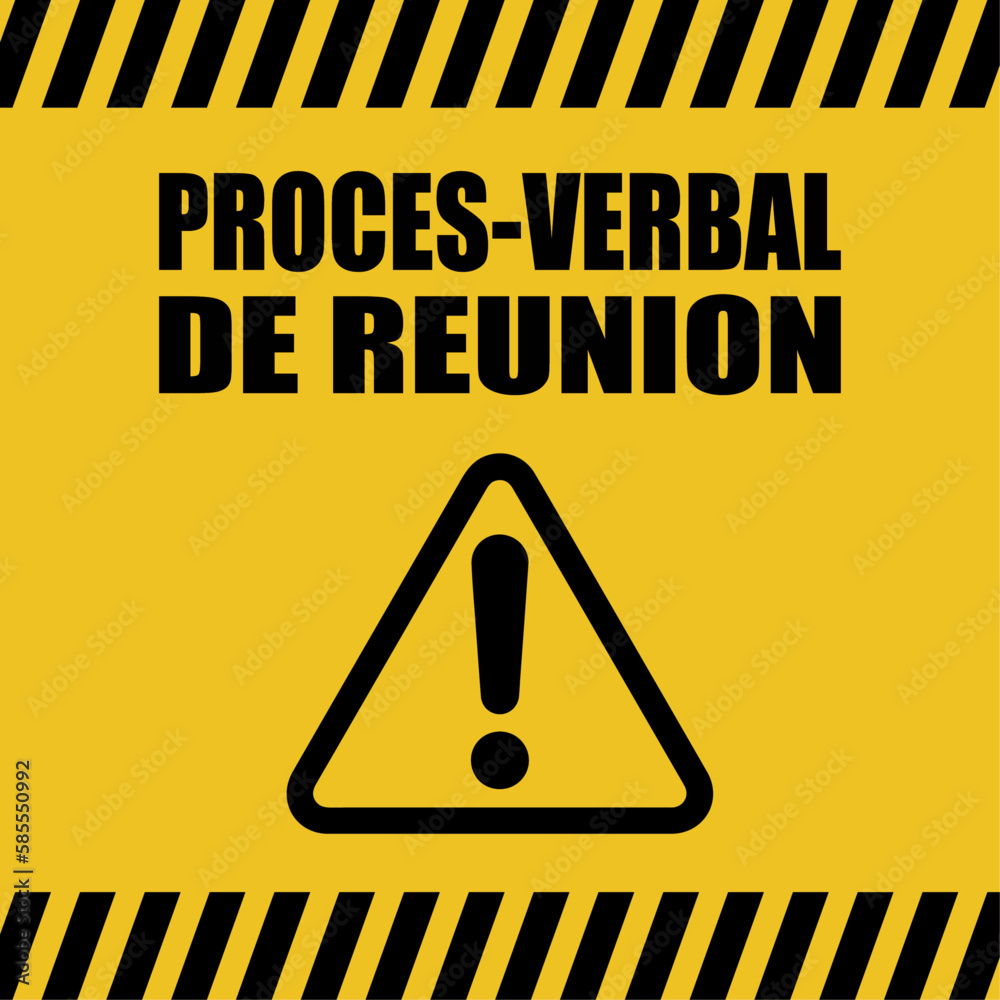 Logo procès-verbal de réunion. Stock Vector | Adobe Stock