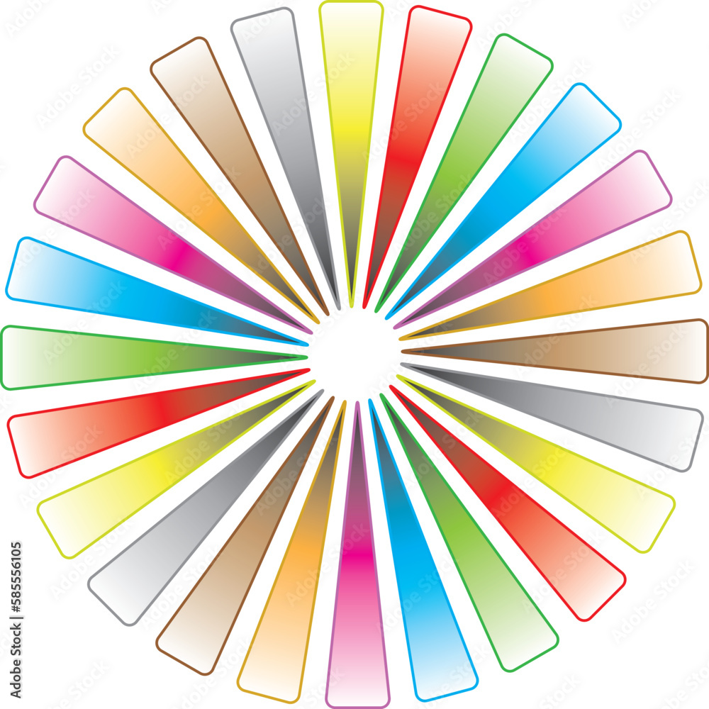 Illustration of an object of a colorful target palette of colors ...
