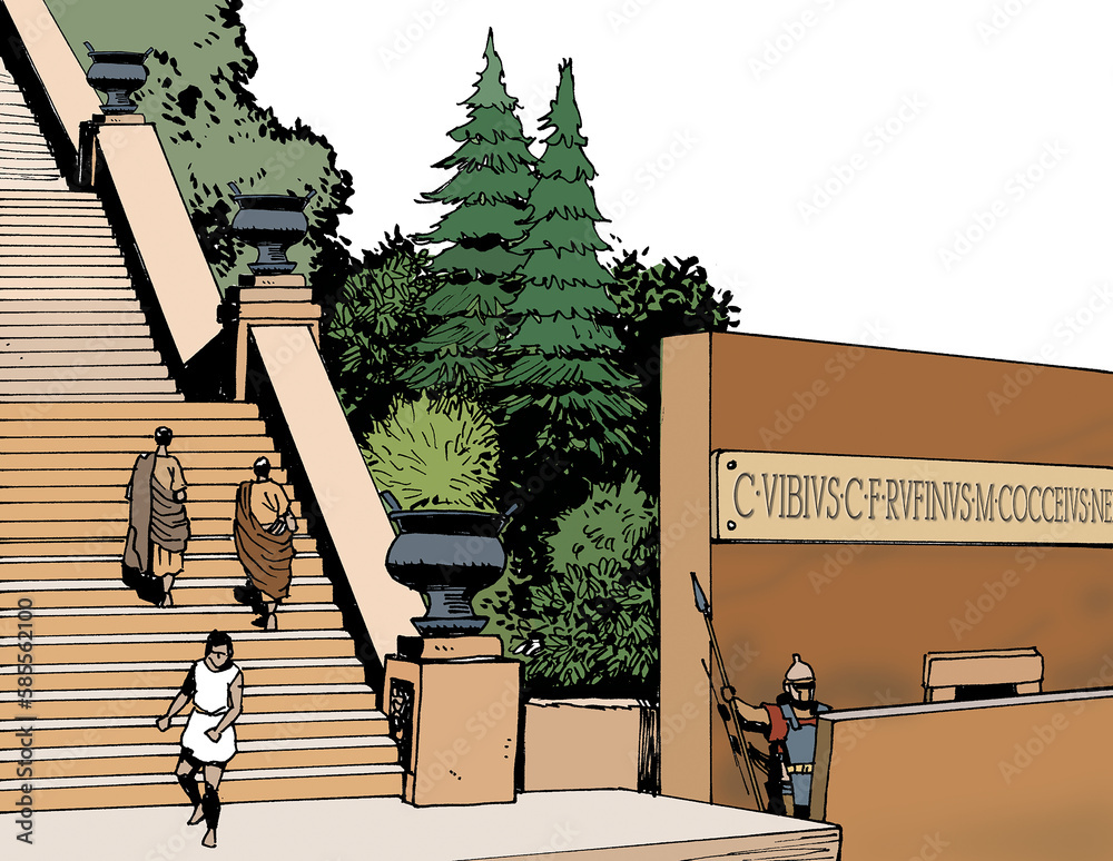 Ancient Rome - Mamertine prison, symbol for illustrious prisoners Stock ...