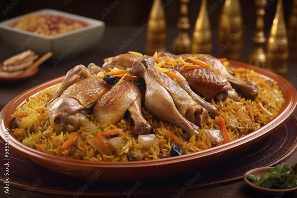Kabsa, Saudi national dish to be shared 1 Generative AI Stock ...