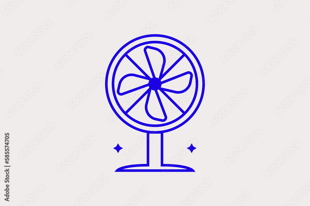 Geometric concept of fan vector illustration in a flat style for ...