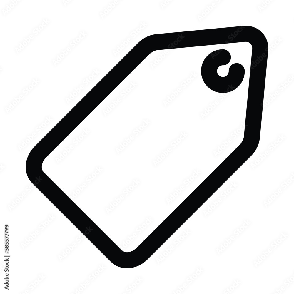 Vecteur Stock Ikon tag harga dalam desain gaya garis trendi. Ilustrasi ...