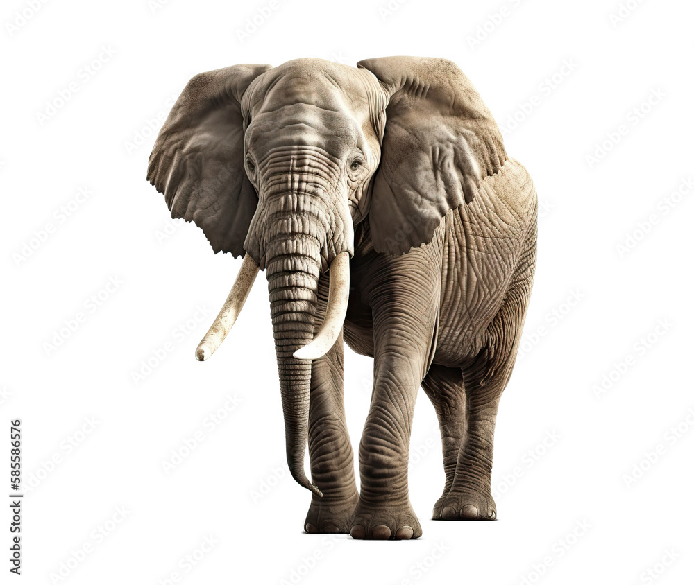 elephant isolated on transparent background. Stock Illustration | Adobe ...