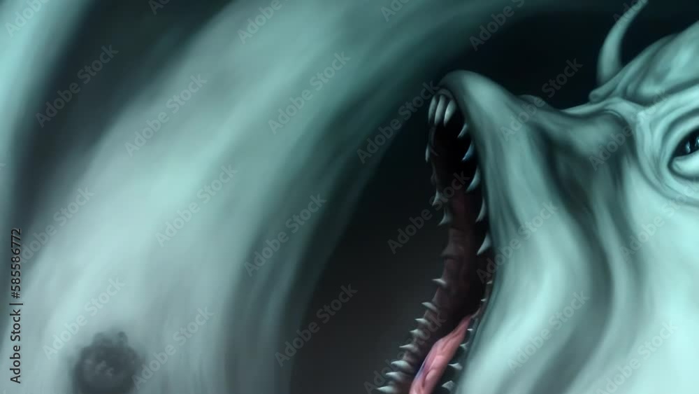 Steamship Journey through an Eldritch Nightmare Landscape with Ancient ...