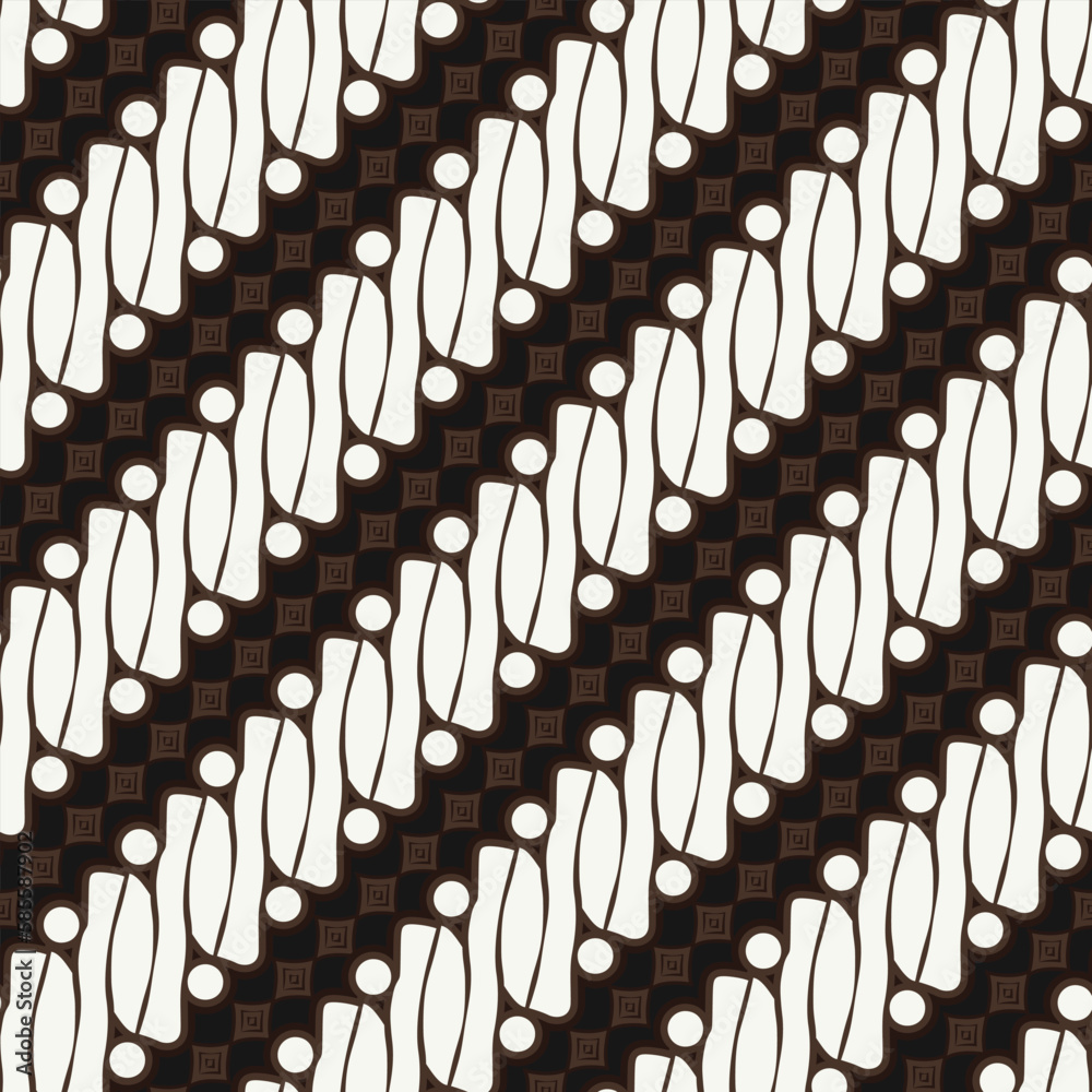 Parang Rusak Batik, Yogyakarta. Javanese traditional batik pattern for ...