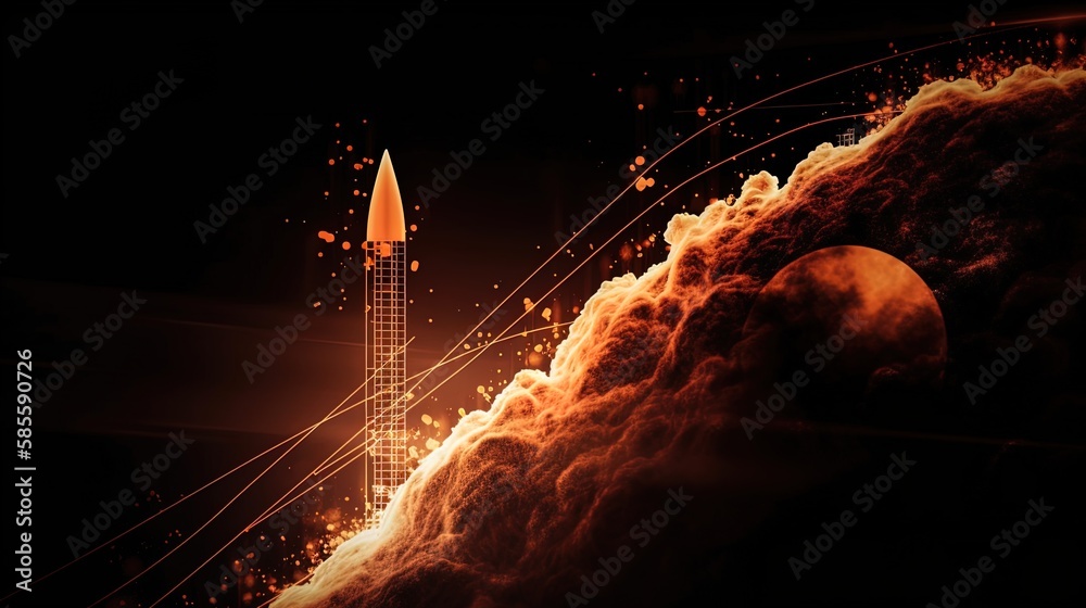 Soaring Stock Chart: Explosive Growth and Moonshot Uptrend in 8K ...