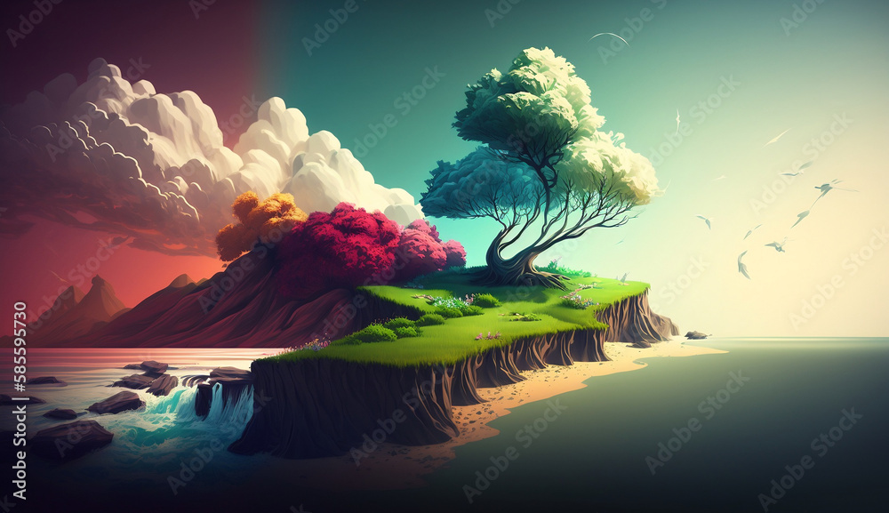 mysterious foreign landscape, secret place, foreign planet, Background ...