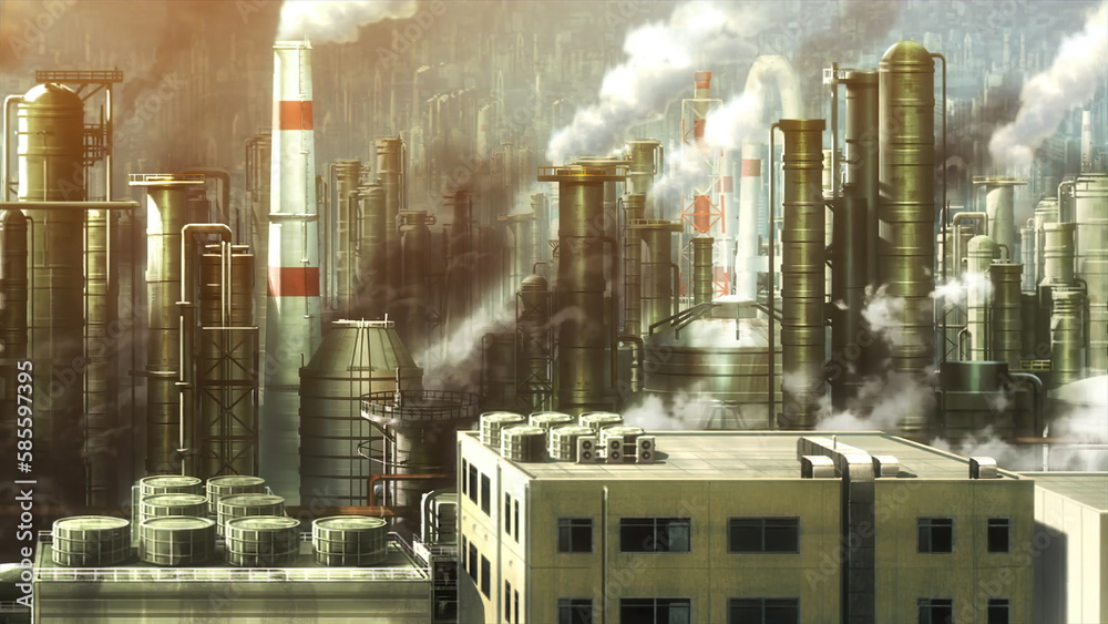 Anime background landscape wallpaper old village, old city, old street ...