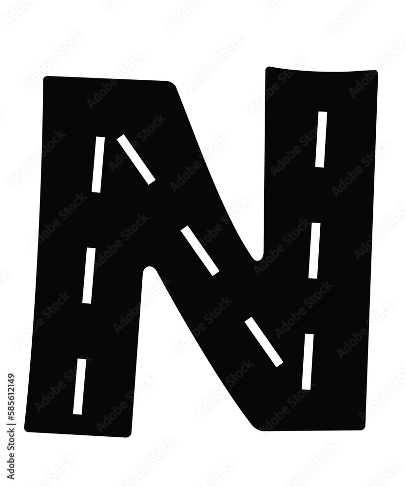 ภาพประกอบสต็อก Race Track Alphabet SVG,Road Numbers,Letters,Road Bundle ...