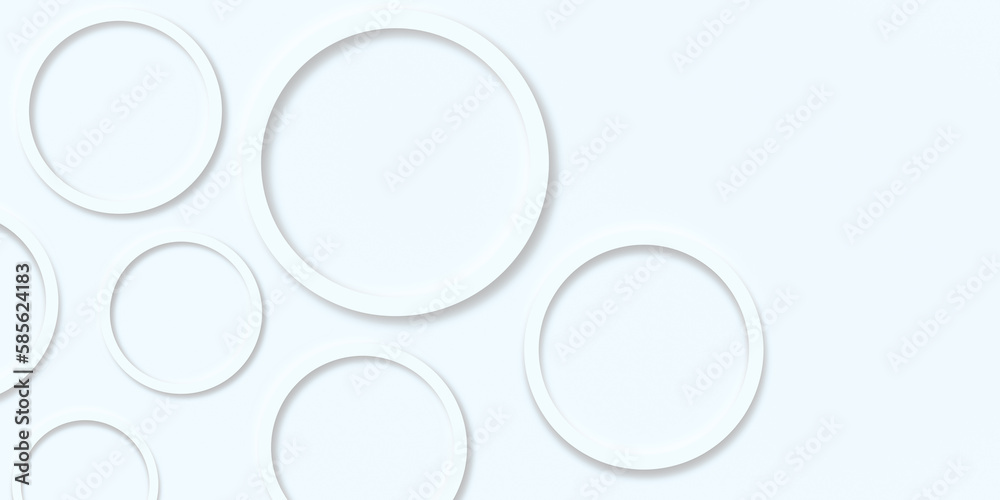 Random sized white circle rings background wallpaper banner geometry ...