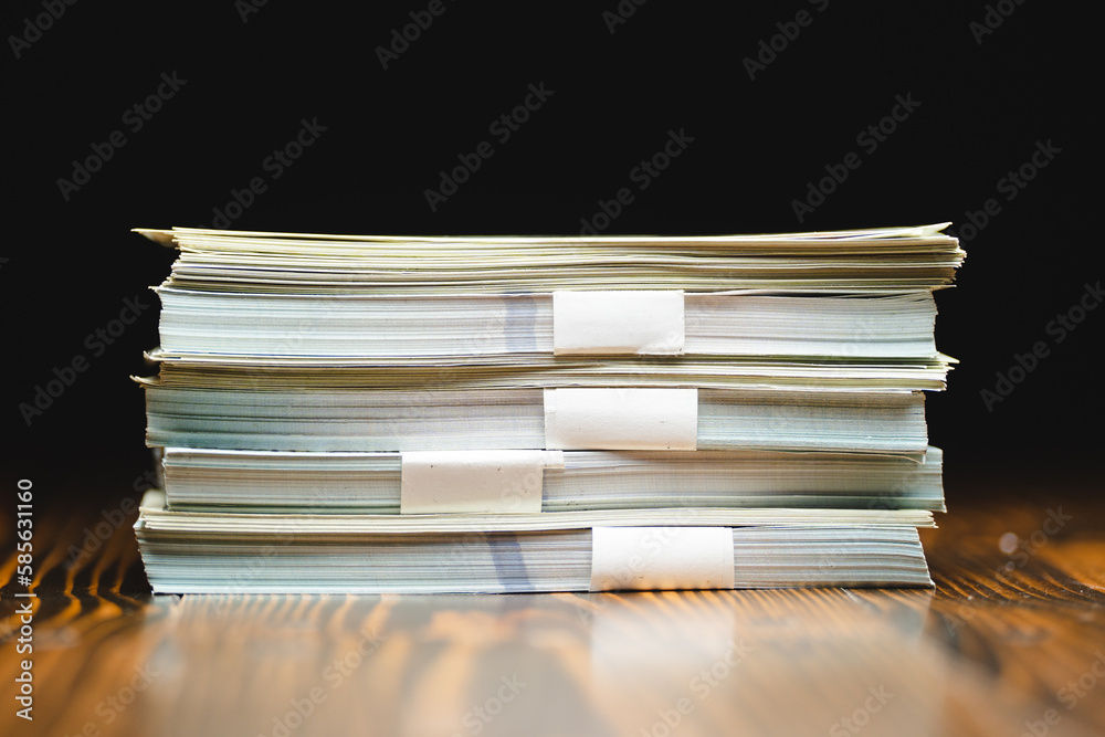 Big pile of money dollars, Pile with American one hundred dollar bills ...
