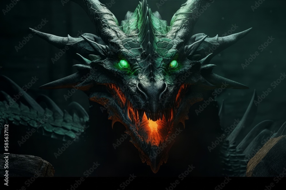 Unleashing the Mythical Power: A Gothic Concept Art of a Huge Medieval ...