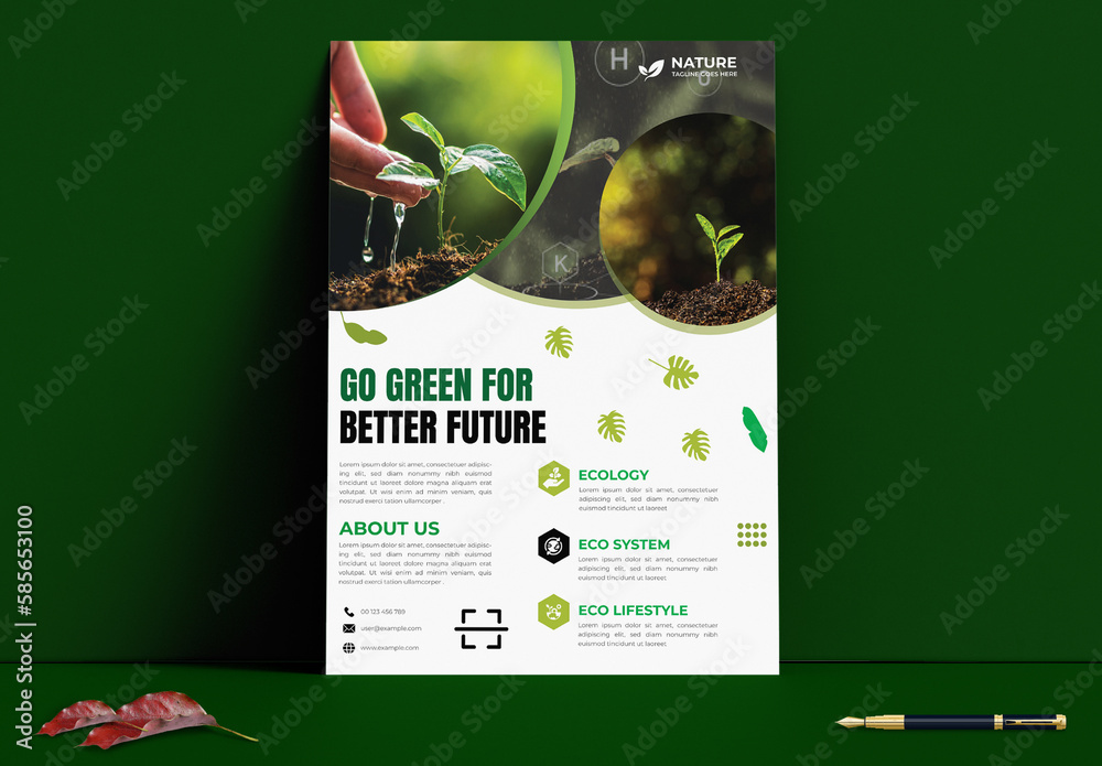 Environment Flyer Design Template Stock Template | Adobe Stock