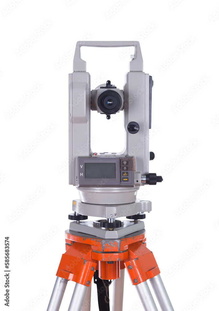 survey equipment theodolite on a tripod on transparent background png ...
