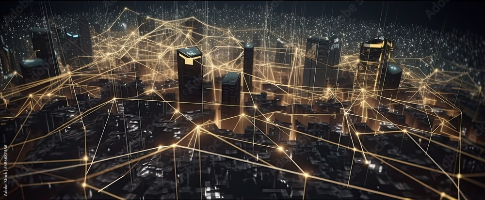 Abstract dot points connections illustration background transformation ...