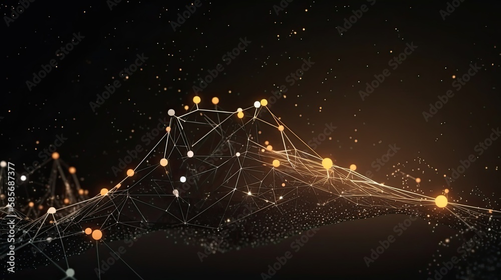 Abstract dot points connections illustration background transformation ...