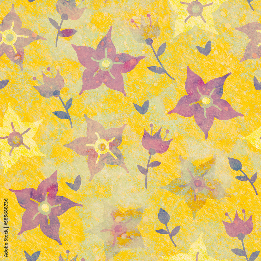 Seamless grunge retro background. Raster illustration with an abstract ...