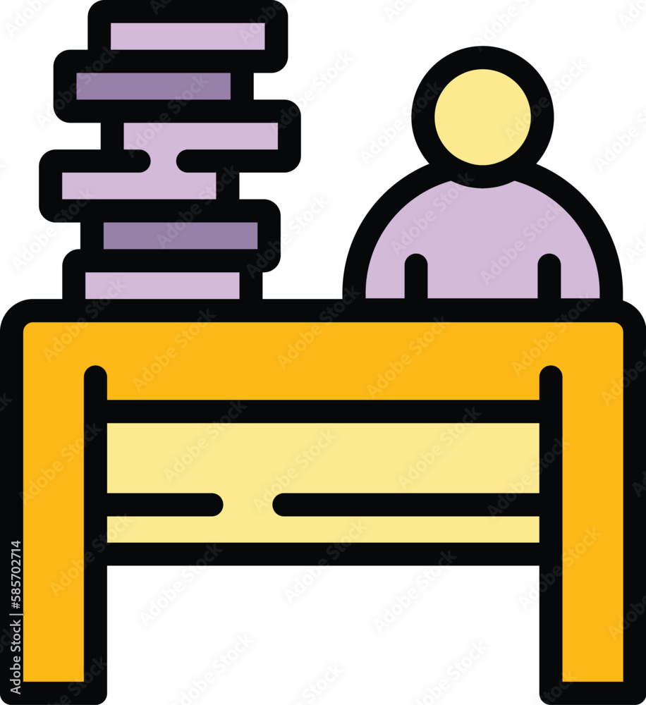 Rush job library icon. Outline Rush job library vector icon for web ...