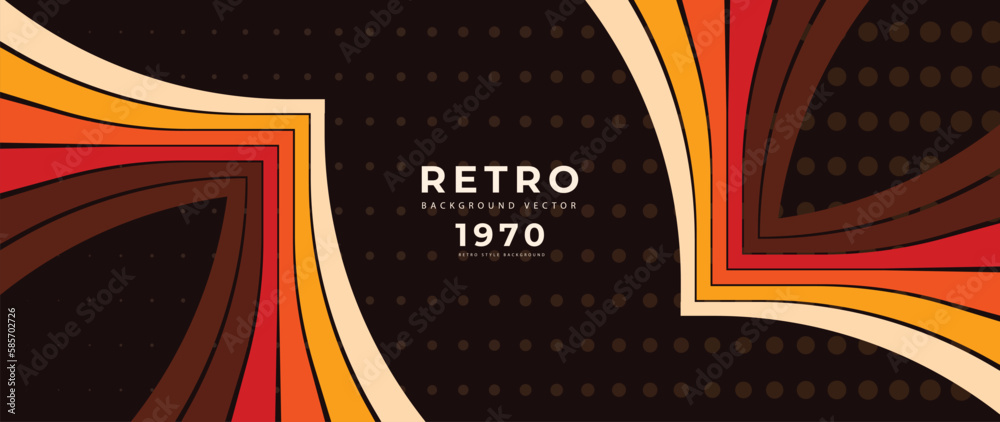 Abstract colorful 70s background vector. Vintage retro style wallpaper ...