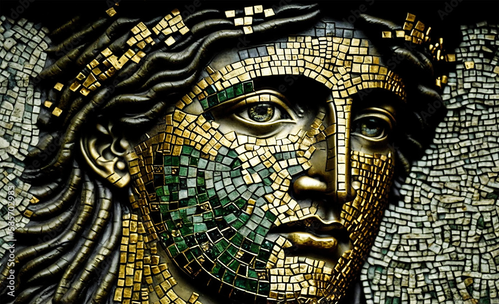 Ancient Greek Mystery. Generative AI. A digital painting of an ancient ...