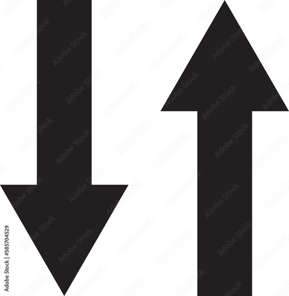 black arrow, up down, connection Stock Vector | Adobe Stock