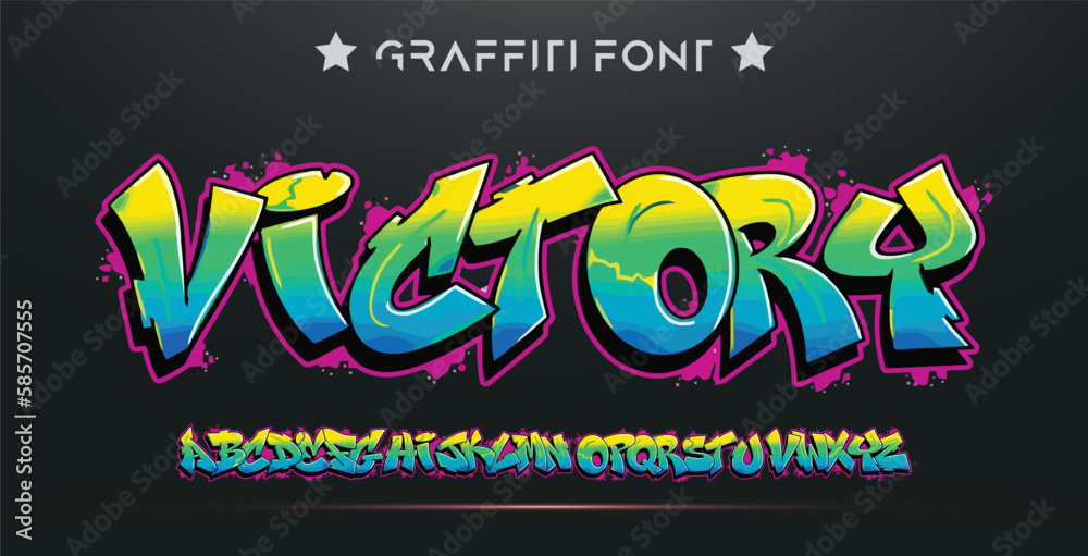 The Name Victoria In Graffiti