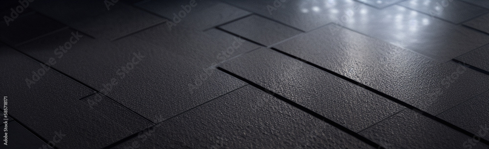 Illustration of a black and white tiled floor pattern created with ...