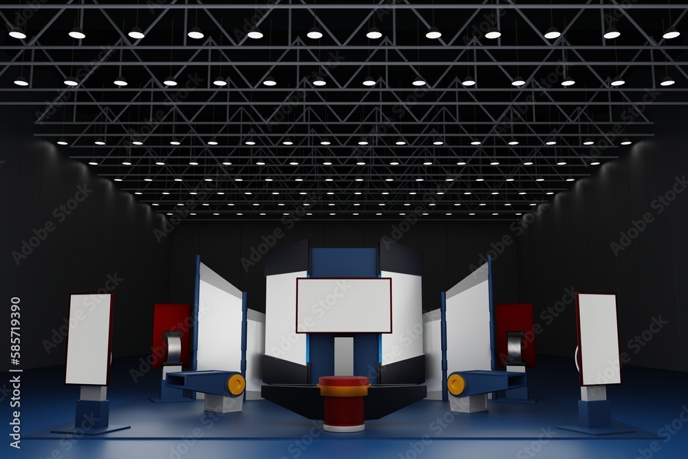 Booth exhibition stand display mockup design for event trade fair show ...