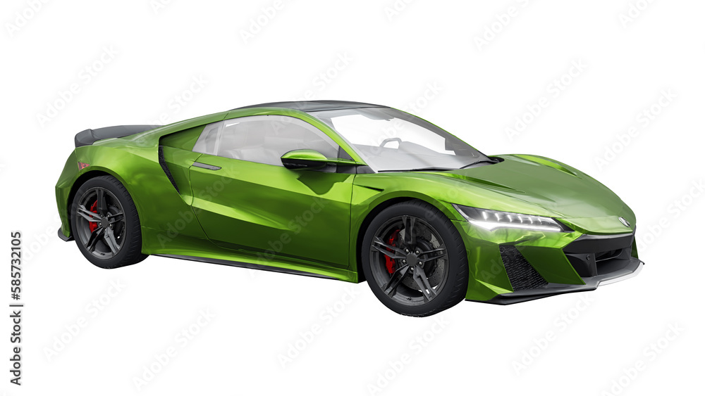 San Diego, USA. March 26, 2023. Green Acura NSX Type-S 2022. Hybrid ...
