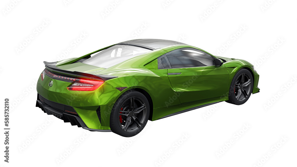 San Diego, USA. March 26, 2023. Green Acura NSX Type-S 2022. Hybrid ...