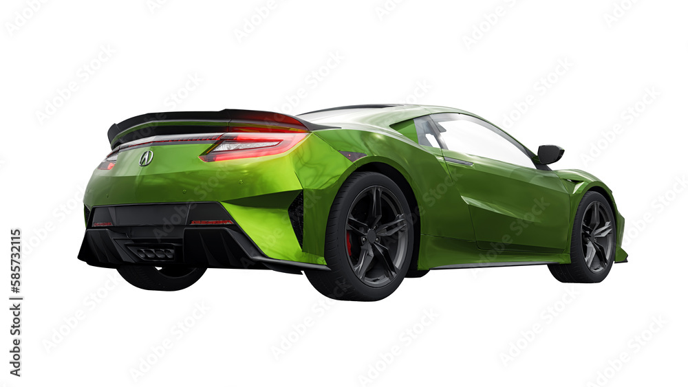 San Diego, USA. March 26, 2023. Green Acura NSX Type-S 2022. Hybrid ...