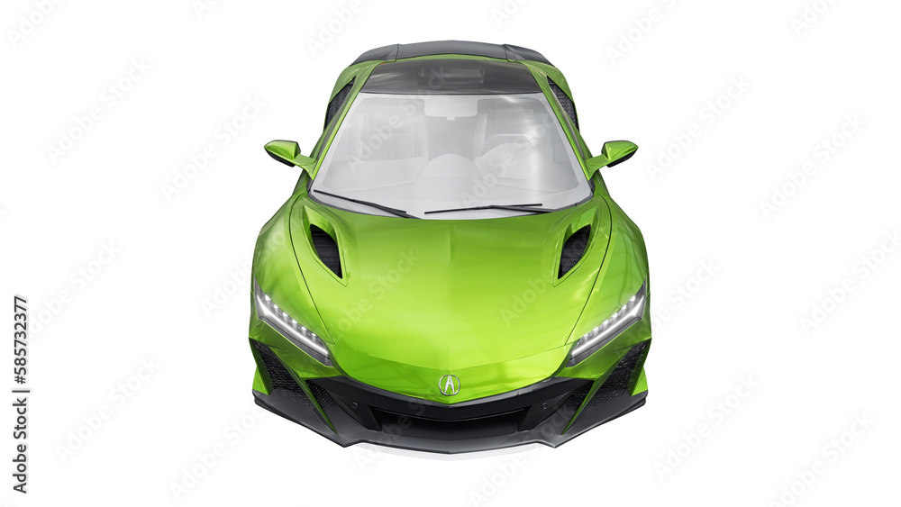 San Diego, USA. March 26, 2023. Green Acura NSX Type-S 2022. Hybrid ...