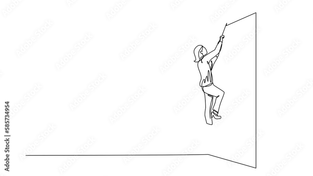 Self drawing animation of single line draw business determination ...
