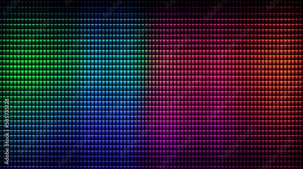 Led neon screen background, color pixel texture. generative AI Stock ...