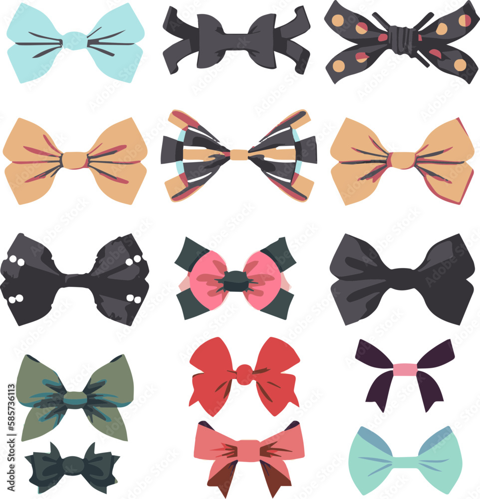 Hair Bow Vector Art