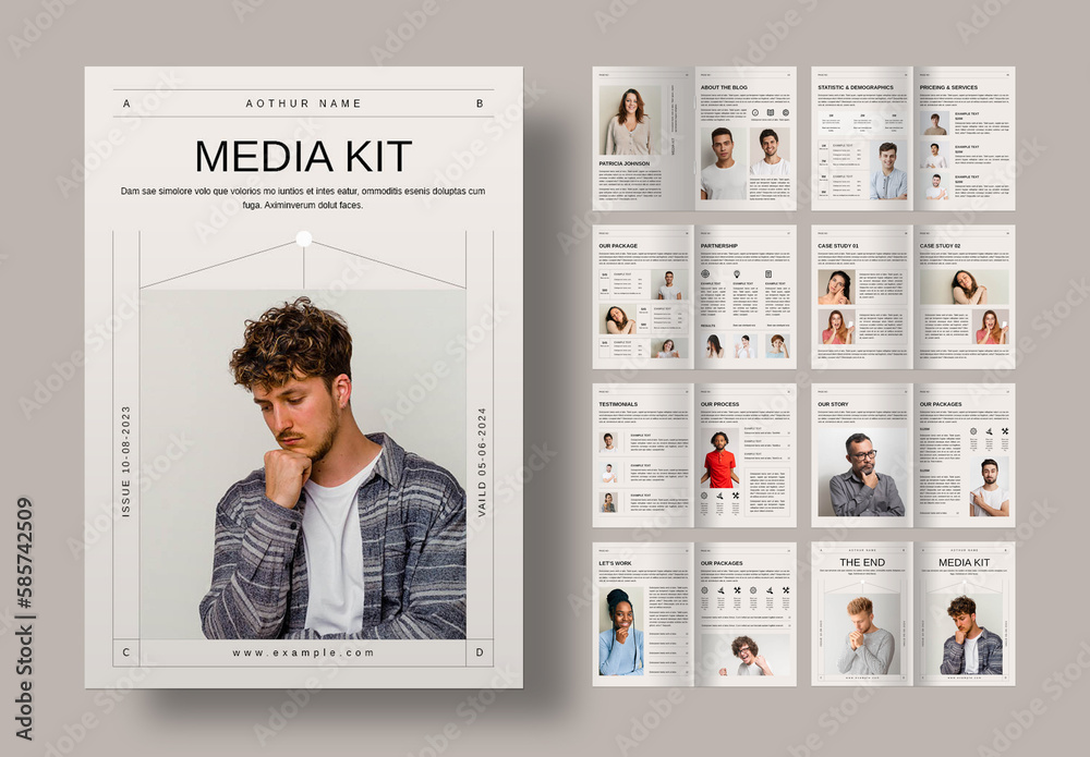 MediaKit Layout Stock Template | Adobe Stock