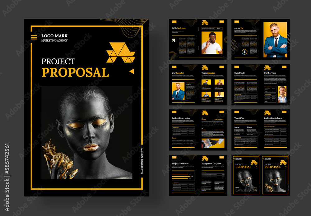 Project Proposal Stock Template | Adobe Stock