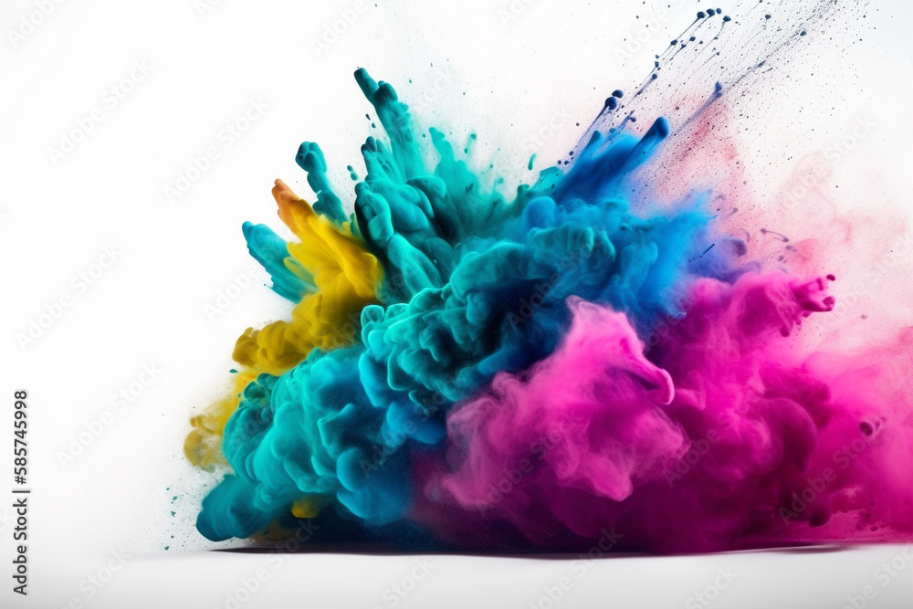 Colorful Dust Splash Rainbow Blast: A Burst of Creativity and Color. Ai ...