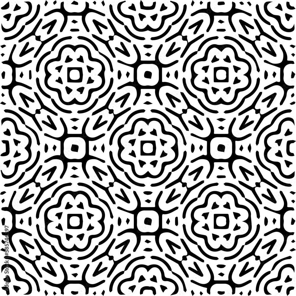 Background with abstract shapes. Black and white texture. Seamless ...