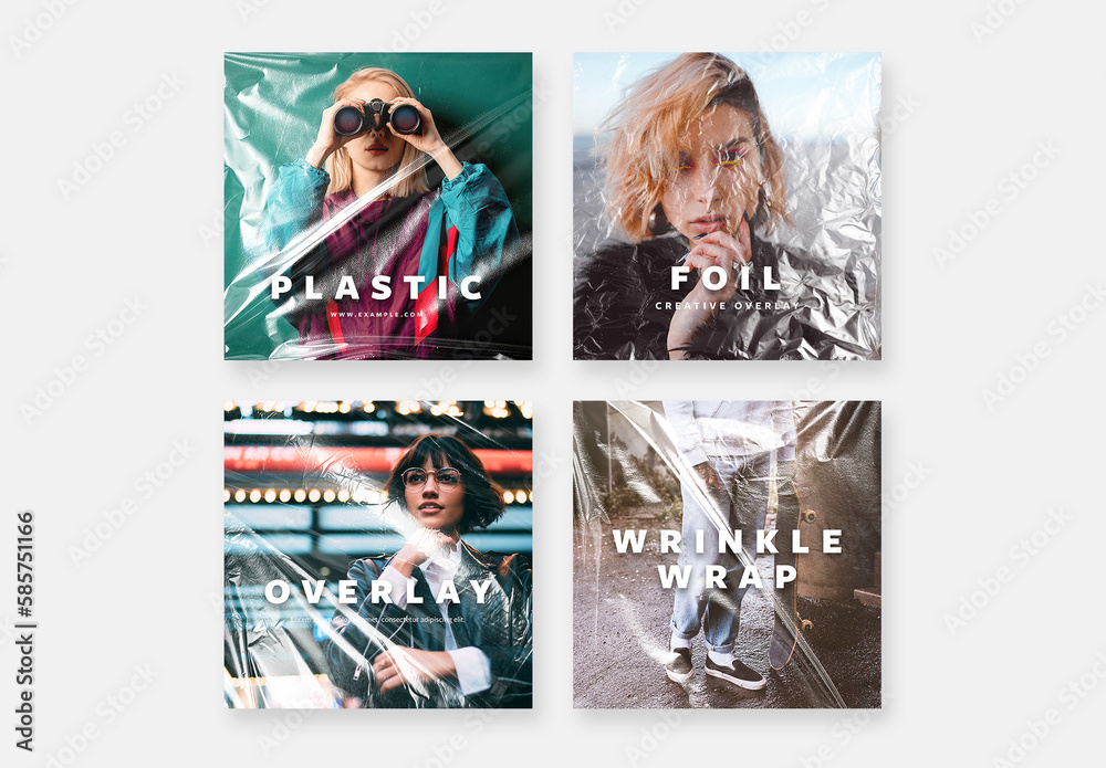 Social Media With Plastic Foil Overlays Made With Generative AI Stock ...