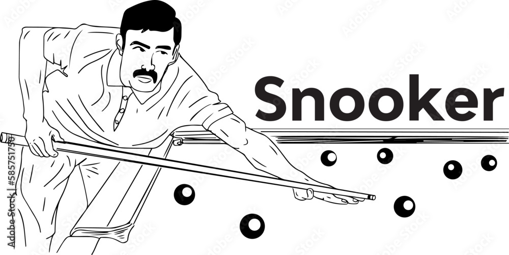 Game On: A Vector Illustration of a Snooker Player" "A Stroke of Genius ...