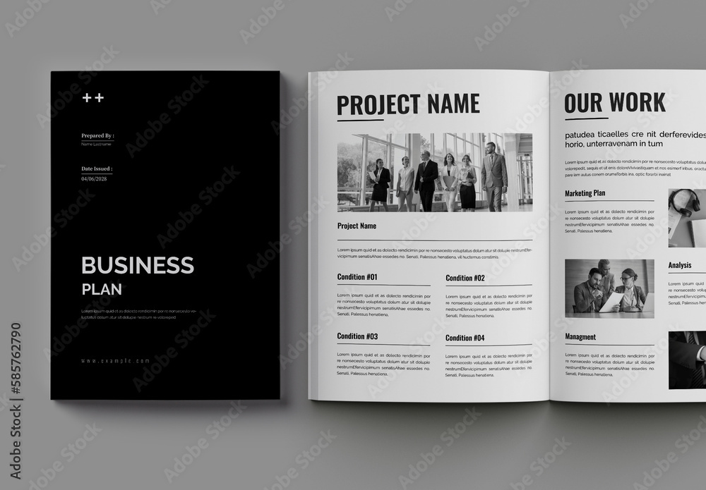 Business Plan Layout Stock Template | Adobe Stock