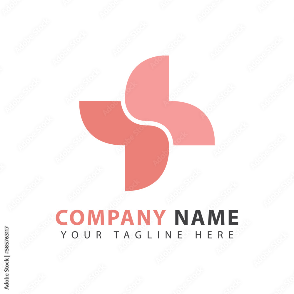 Abstract medical logo design template. Illustration symbol of health ...