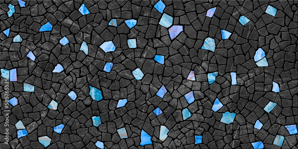 Foto de Stone terrazzo texture, natural Blue and black stone texture ...