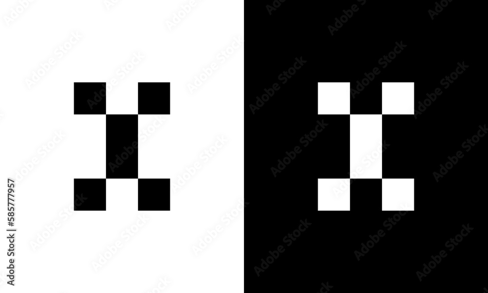 letter symbol X pixel art abstract modern logo Stock Vector | Adobe Stock