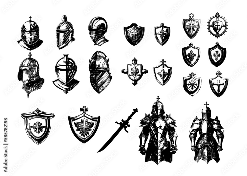 Knights, Christian Knight Vector, Christian Armor, Armor of God Vector ...