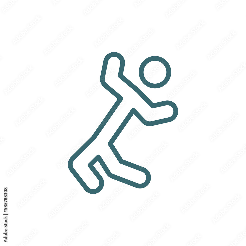 ecstatic human icon. Thin line ecstatic human icon from feeling and ...