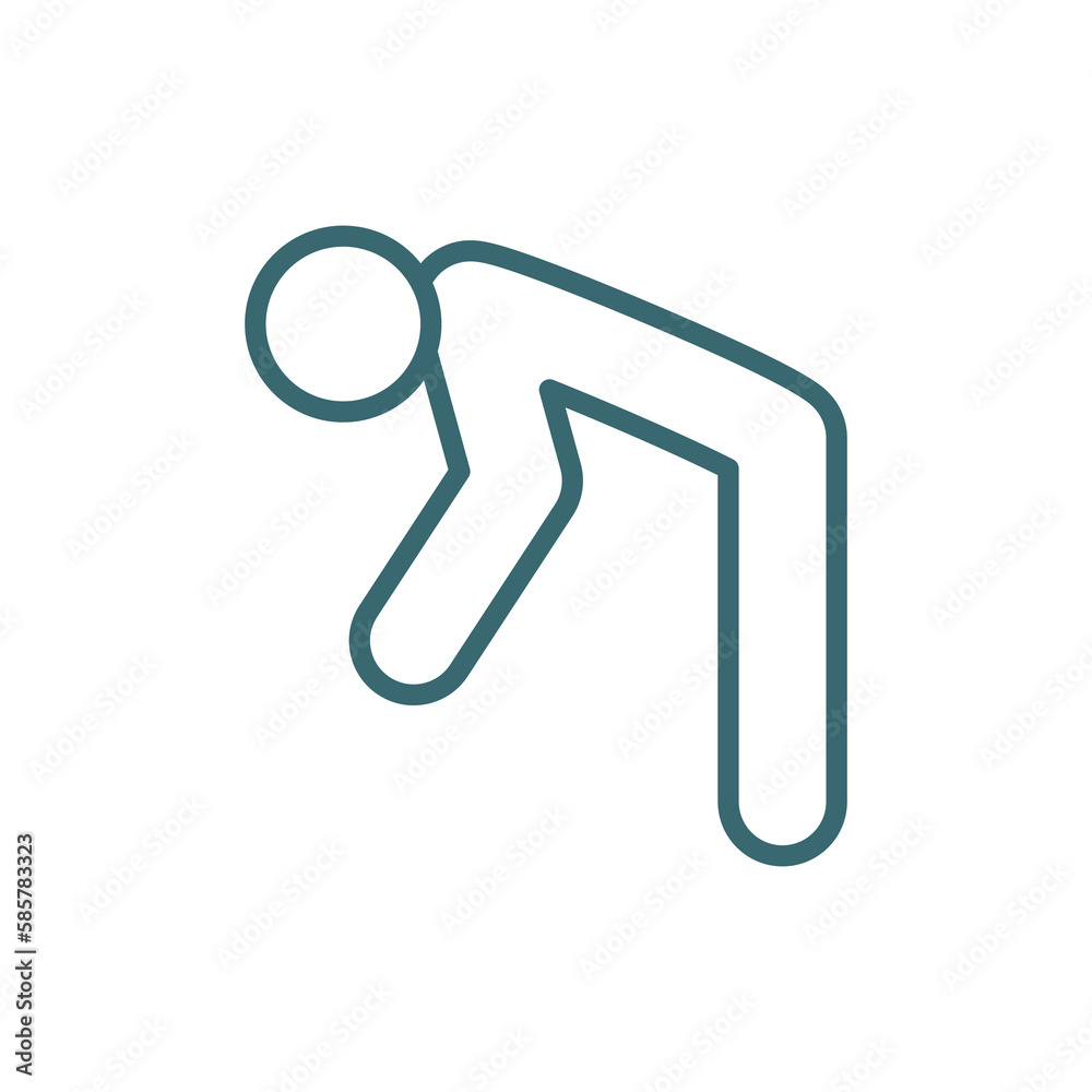 depressed human icon. Thin line depressed human icon from feeling and ...