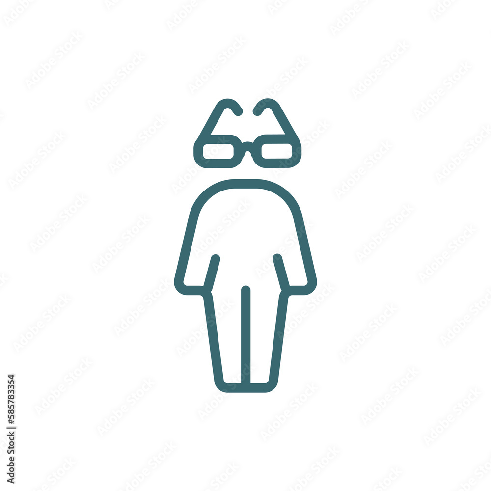 cool human icon. Thin line cool human icon from feeling and reaction ...