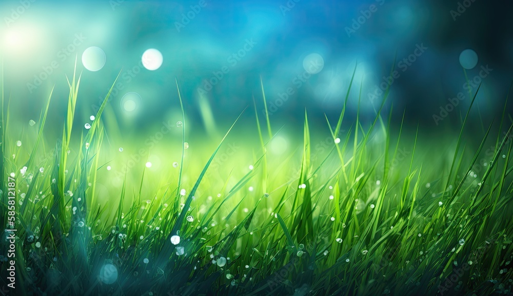 grass and water 4k background wallpaper Stock Photo | Adobe Stock